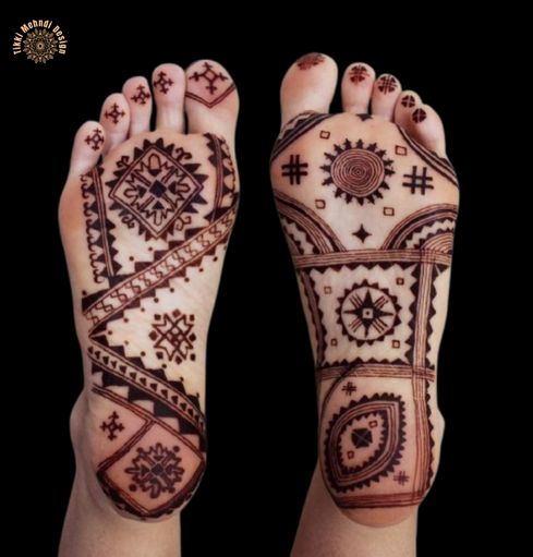 Modern Foot Mehndi Design Ideas 2024 - Tikki Mehndi Design