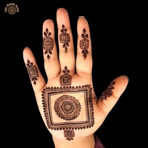 Stylish Square Mehndi Design Ideas Perfect for Brides - Tikki Mehndi Design