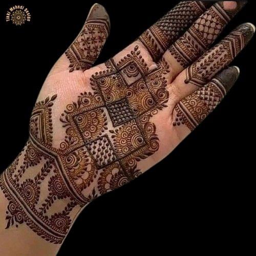 Square Tikki Mehndi Design Ideas Perfect for Brides - Tikki Mehndi Design
