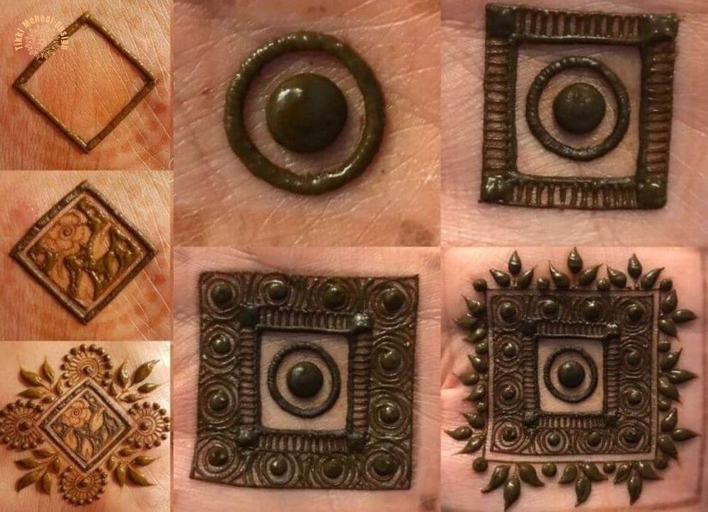 Square Tikki Mehndi Design Ideas Perfect for Brides - Tikki Mehndi Design